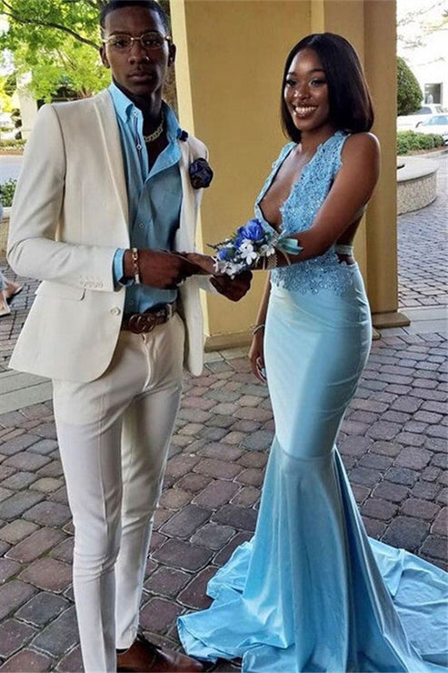 Classy Bespoke White Slim Fit Mens Prom Outfits Online Customized ...