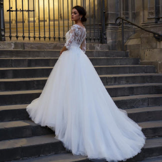 Roycebridal Country Princess Bridal Gown Wedding Dress with Sleeves Cu ...